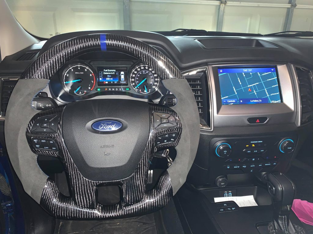 2019+ Ford Ranger OEM Custom Carbon Fiber Steering Wheel – SoCal Garage ...